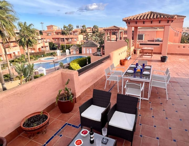 Apartamento "Atico Verazul 3d" Cerca Del Mar Con Piscina Compartida Y Terrazas - Vera