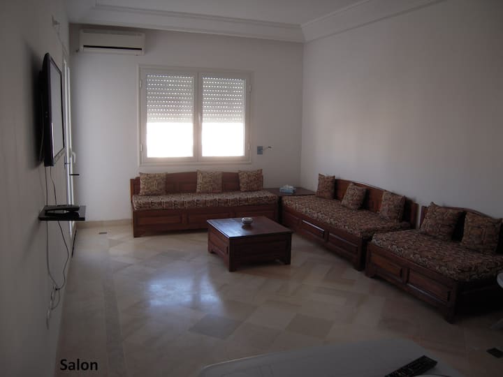 Appart T3 à 2 Pas D'une Magnifique Plage - 3 Clims - Nabeul