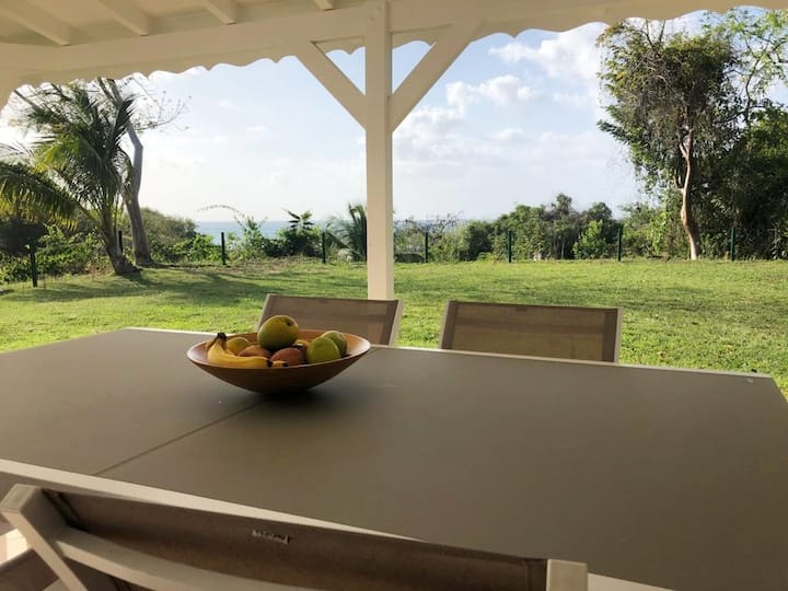 Villa Vue Mer à 50 Mètres De La Plage De Cluny - Deshaies