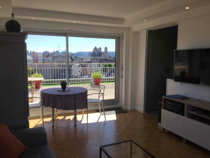 T2 De 58 M² Terrasse Vue Exceptionnelle Sur Dijon - Dijon