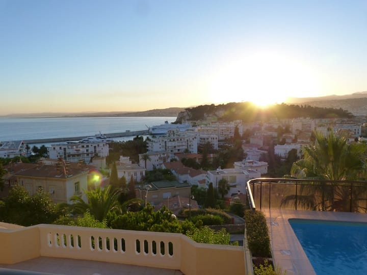 Modern Apartment With Wonderful Sea View And Pool - Nice