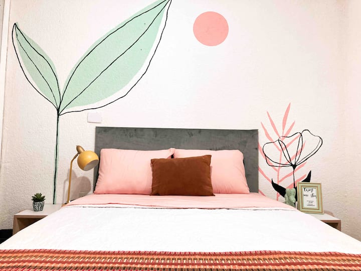 Depto Boho En Pb Para 6 2h/1b En Privada Con Patio - Villahermosa