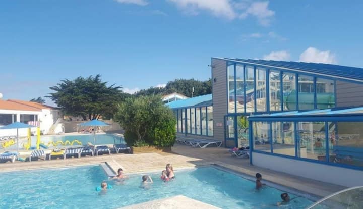Mobil Home Camping 5* Accès Direct Plage - Brem-sur-Mer