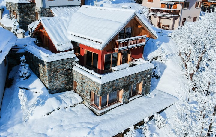 Bains À Remous + Terrasse | Chalet Privé - Valloire