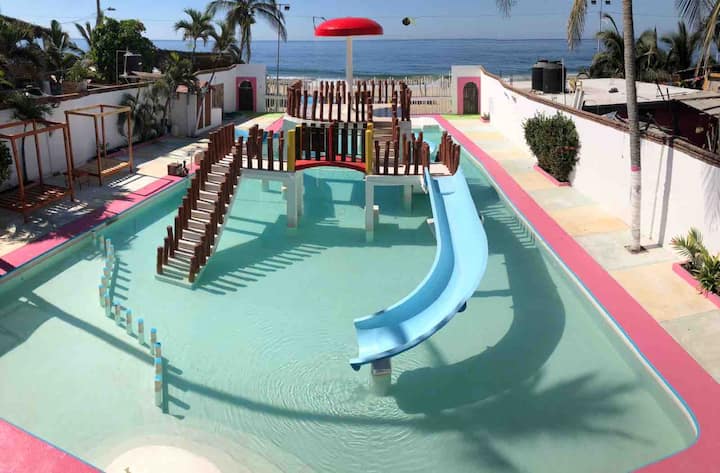 La Escondida Beach House,14 People. - Pie de la Cuesta