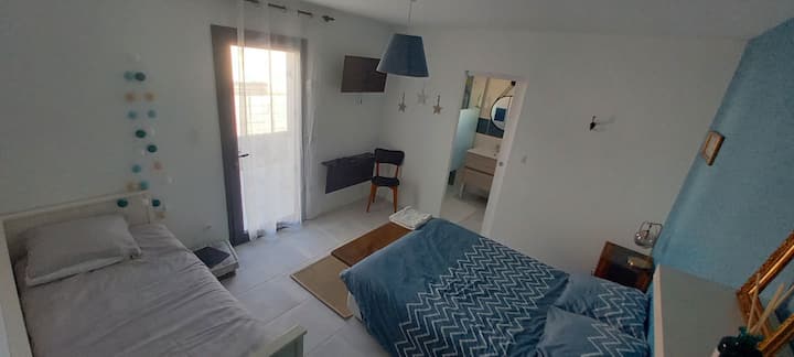 Chambre Bleu Lagon - Fouras