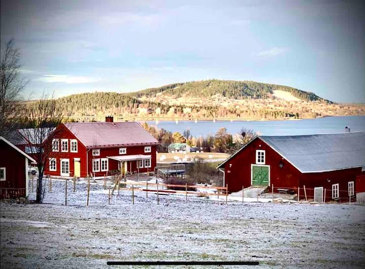 Genuin Timmerstuga Med Sjöutsikt På Hästgård - Östersund