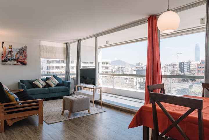 Precioso Y Luminoso Departamento Plaza Las Lilas - Las Condes