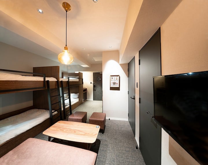 最大4名/小樽駅2分!おしゃれでコスパヨシ【alphabed Inn 小樽駅前ロフトベッド】 - Otaru