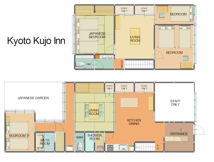 15min To Kyoto St., Entire Cozy Traditional House - Kyoto