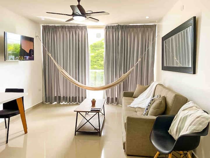 Hermoso Apartamento 2 Hab, Aa, Sin Fees De Airbnb - Barranquilla
