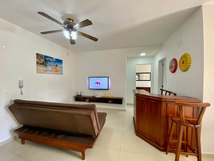 Apto C/ Suíte, Varanda Gourmet Centro De Ubatuba. - Ubatuba