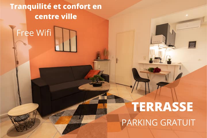 ★Cosy Flat For 2★close City Center★parking&terrace - Nice