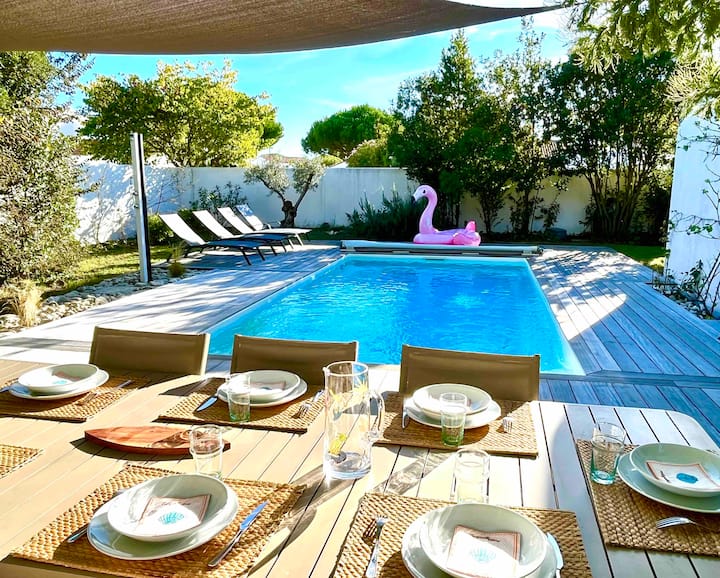 Rare, Boisée, Piscine Chauffée, Proche Plages - Loix