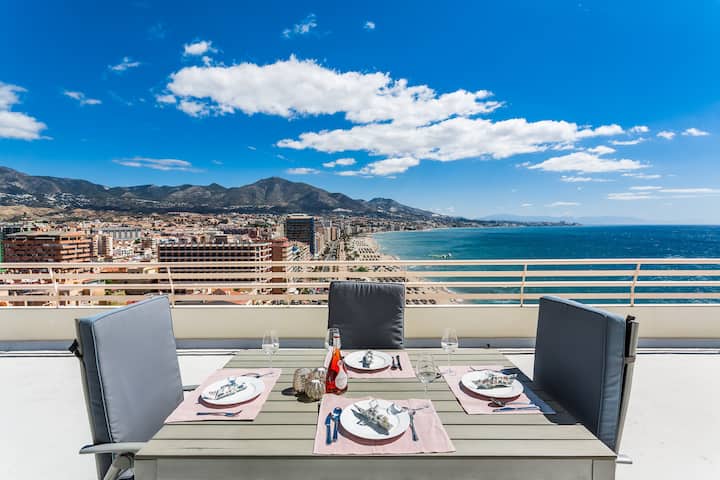 Stunning Frontline Beach Penthouse Stella Maris - Fuengirola