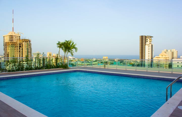 Luxury Bella Vista With Rooftop Swimming Pool/gym - 산토도밍고