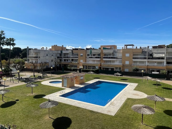 3br Apart. Piscina, Terraza, Parking, 4min Playa. - Cambrils