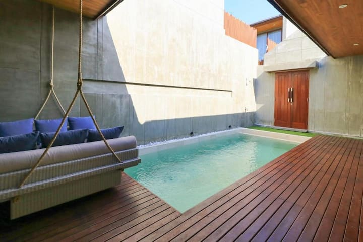 Legian Two Bedroom Wooden Villa Pool  No Breakfast - Seminyak