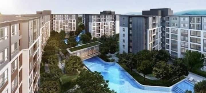 3 Min Walk To Shopping Mall&7-11@近尚泰商场,超大河流式泳池. - Chiang Mai, Thailand