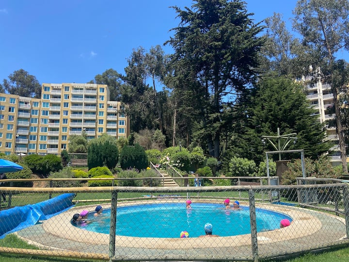 Hermoso Departamento Frente Al Mar Bahia Pelícanos - Quintero