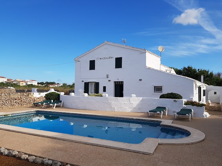 Casa Campo Con Piscina Ideal Para Familias Cerca De Mahón - Menorca