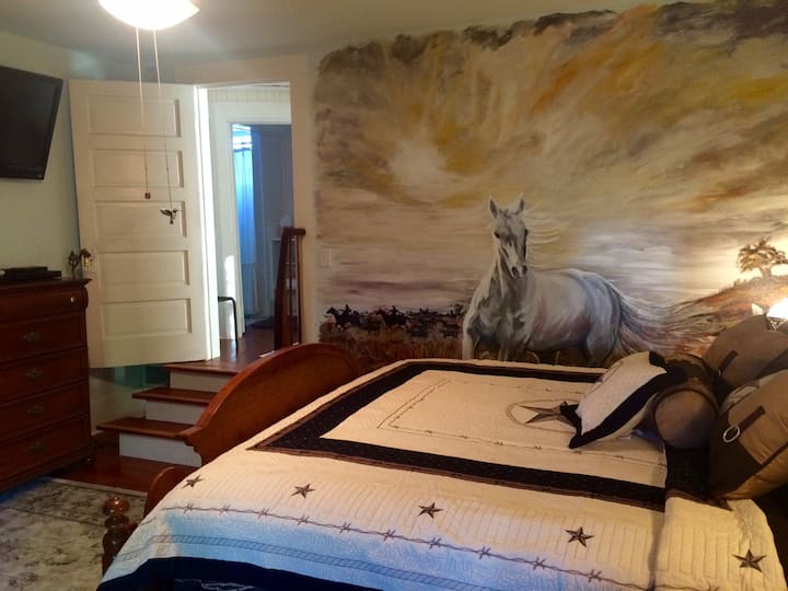 Lonesome Dove Room @ Aunt M`s Illustrated Inn . - San Saba, TX