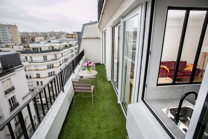 Appartement Charmant, Calme, Ensoleillé, Terrasse - Paris