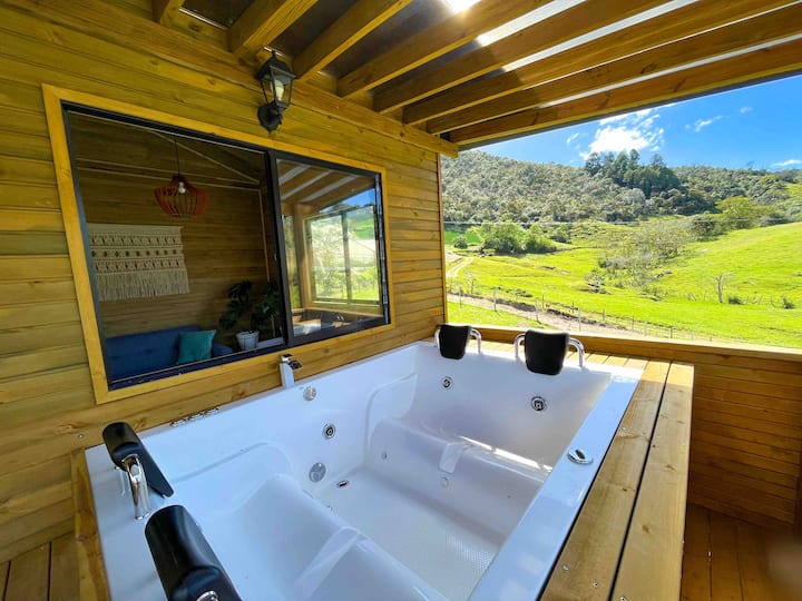 Villa Moderna Con Jacuzzi En Ambiente Natural - Rionegro