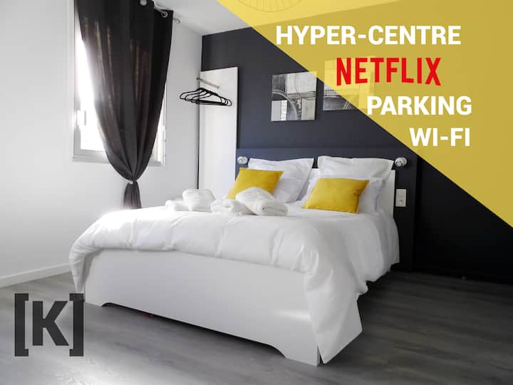[K] Klass'appart Centre - Wifi, Netflix & Parking - Marmande