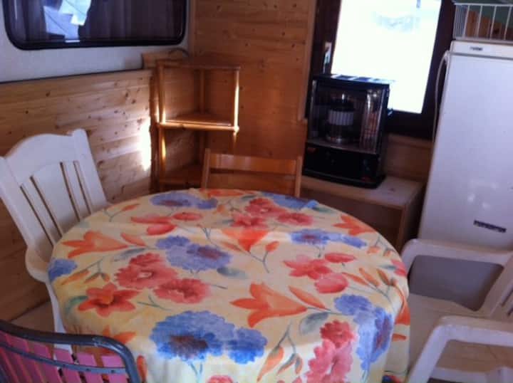 Wohnwagen, Camping Schoenblick Saas Grund - Saas Fee