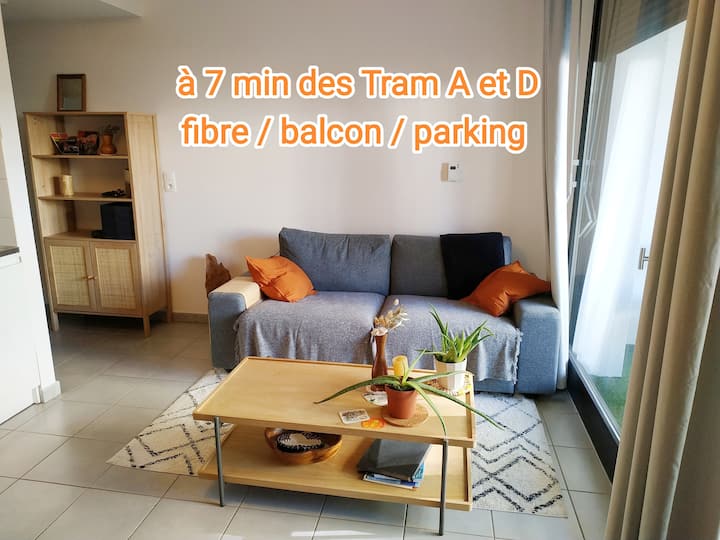 Parking, Balcon, Fibre, 45m2, Spacieux & Calme - Grenoble