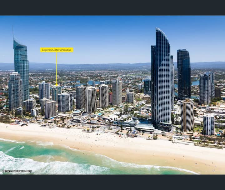Ocean View. Large Fridge, Washing Machine, Wi-fi - Surfers Paradise