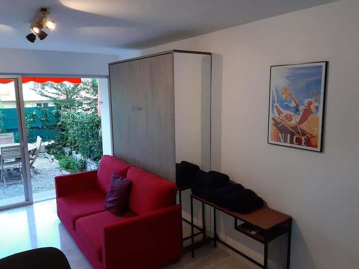 Nice: Grand Studio Au Calme Avec Jardin - Parc Phœnix - Nice