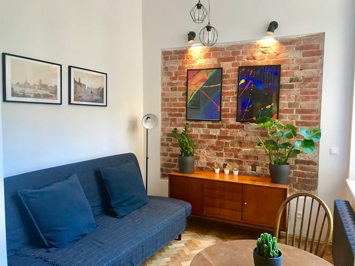 Vintage Modern Studio - Comfortable Location - Wrocław