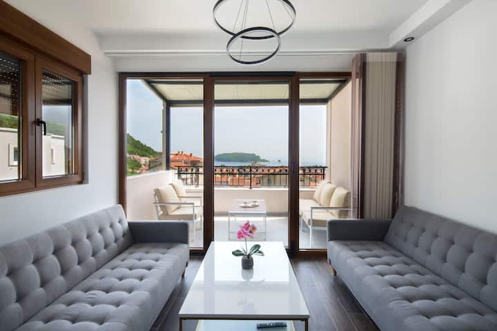 #6 Top Floor 1bdr Apart With Pool&terrace&sea View - Budva