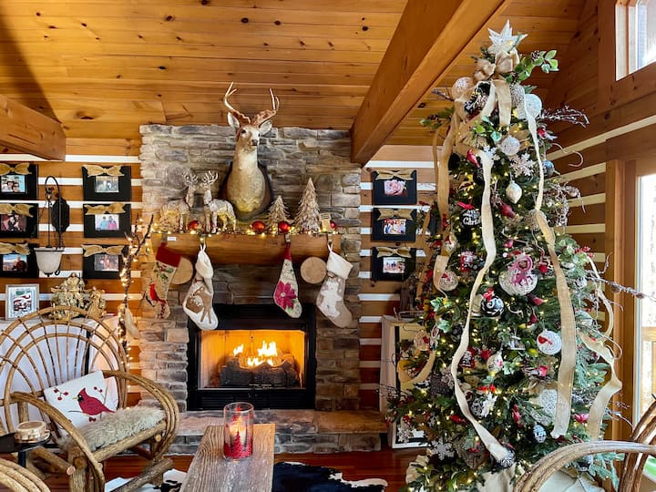 Waterfront Log Home Christmas/hot Tub/2 Fireplaces - Clarksville, VA