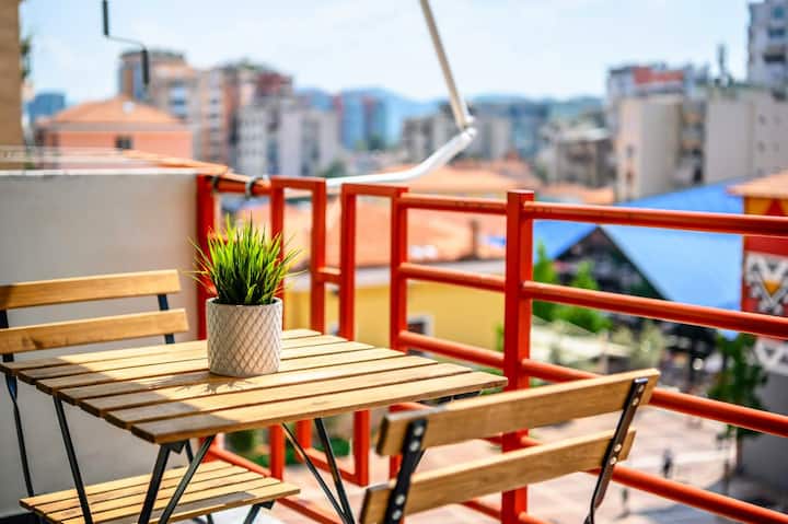 Pazari Cozy Terrace⚡️enjoy Albania Apartments - Tirana