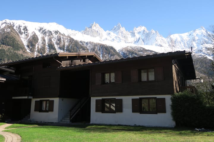 Vue Grandiose Sur Le Mont Blanc Et Les Aiguilles - Les Praz de Chamonix