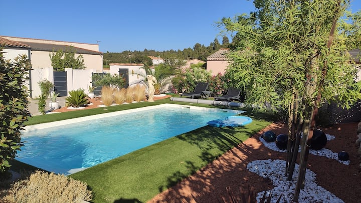 Joli Studio Dans Propriété Privée Avec Piscine - Peyriac-de-Mer