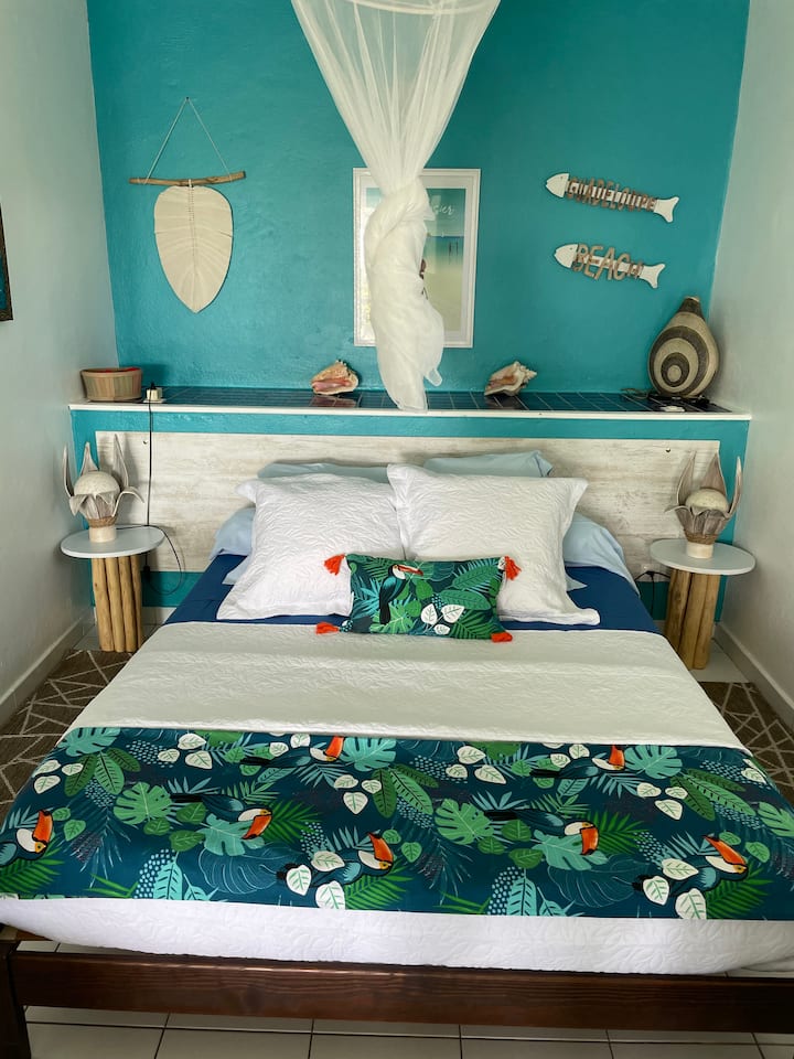 Gîtes Cocody Ste Anne1: Vue Mer,50m2, 2/4pers - Guadeloupe