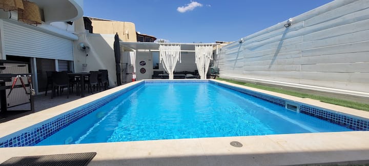 Family Apt N5  Pool, Bbq, Quiet, 600m Beach - Eilat