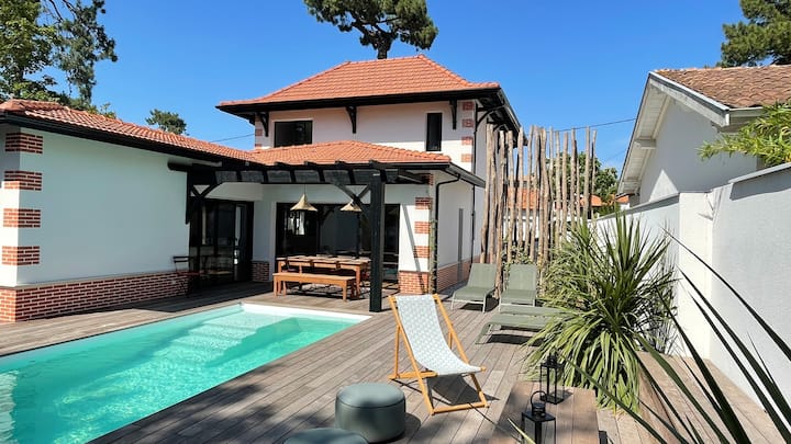 Villa 8 Personnes - Abatilles - Piscine Chauffée - Arcachon