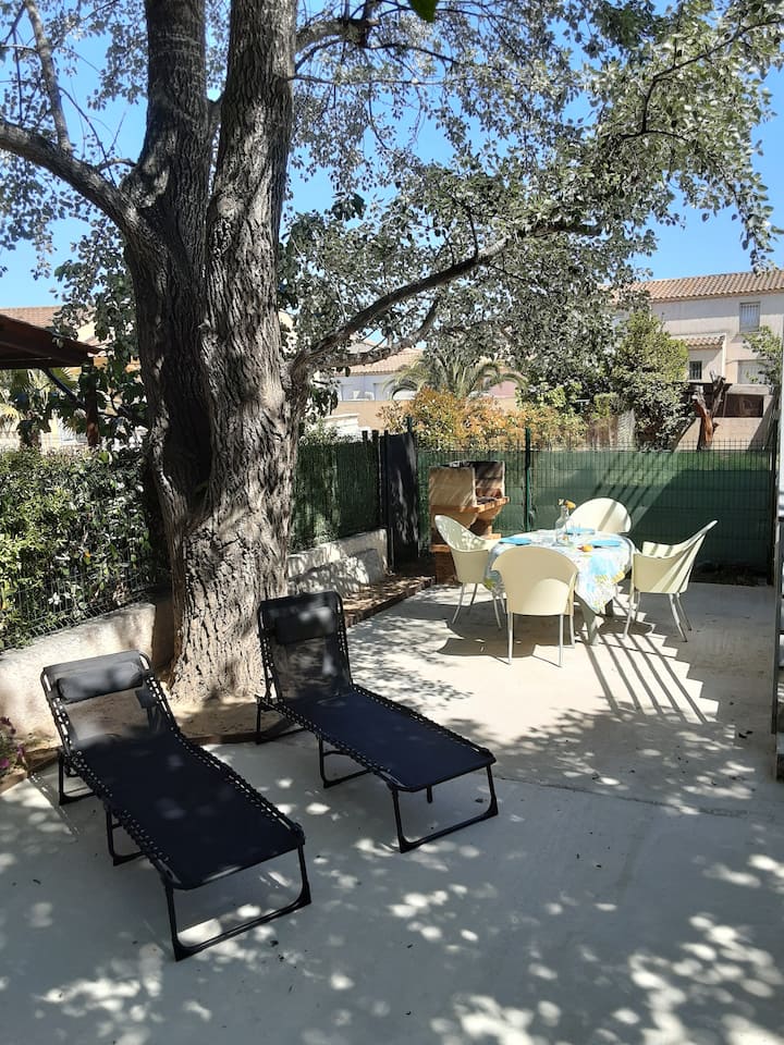 Grau D’agde Apt T3 Jardin+parking +Terrasse. - Agde