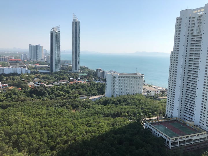 芭提雅中天海滩Lumpini一卧室海景公寓，sea View，安静舒适， 成 - Pattaya City