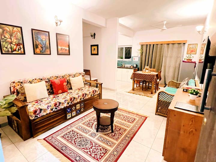 The Cider Goa A| 2bhk Fullyac| Near Beach |Sleeps8 - Goa