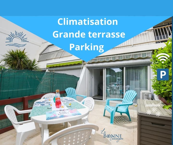 ⭐Le Westy☀️terrasse 🅿️Parking➡️clim☑️mer à 10 Min - La Grande-Motte