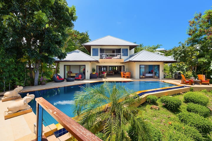 Baan Chang Sabai Ocean View 4 Bedroom Villa W Pool - サムイ島