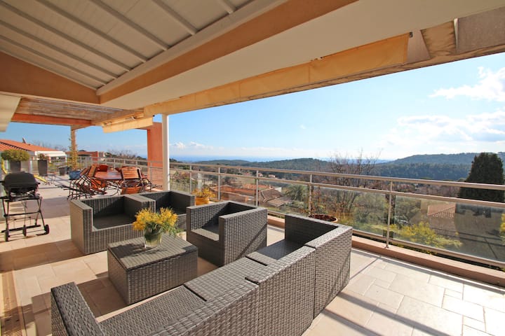 Luxury Apartment Sea View And Pool Close To Town - Vence