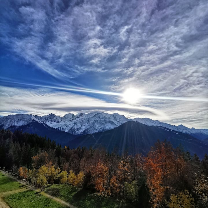 Vue Sur La Chaîne Du Mont Blanc - Passy