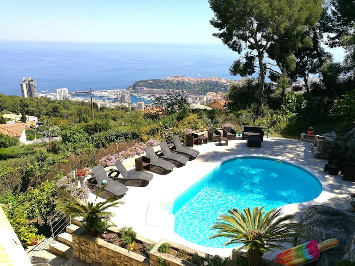 Superbe Villa 3* Piscine  Panorama Mer Monaco - Beausoleil